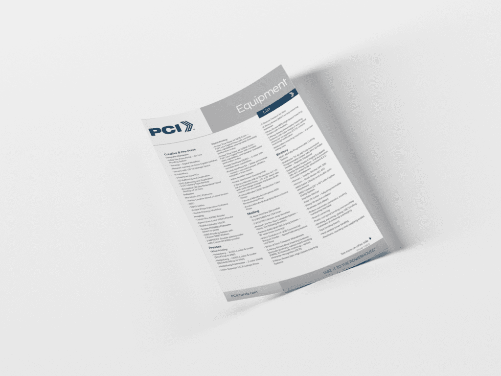 PCI Equipment List - PCI - Postal Center International